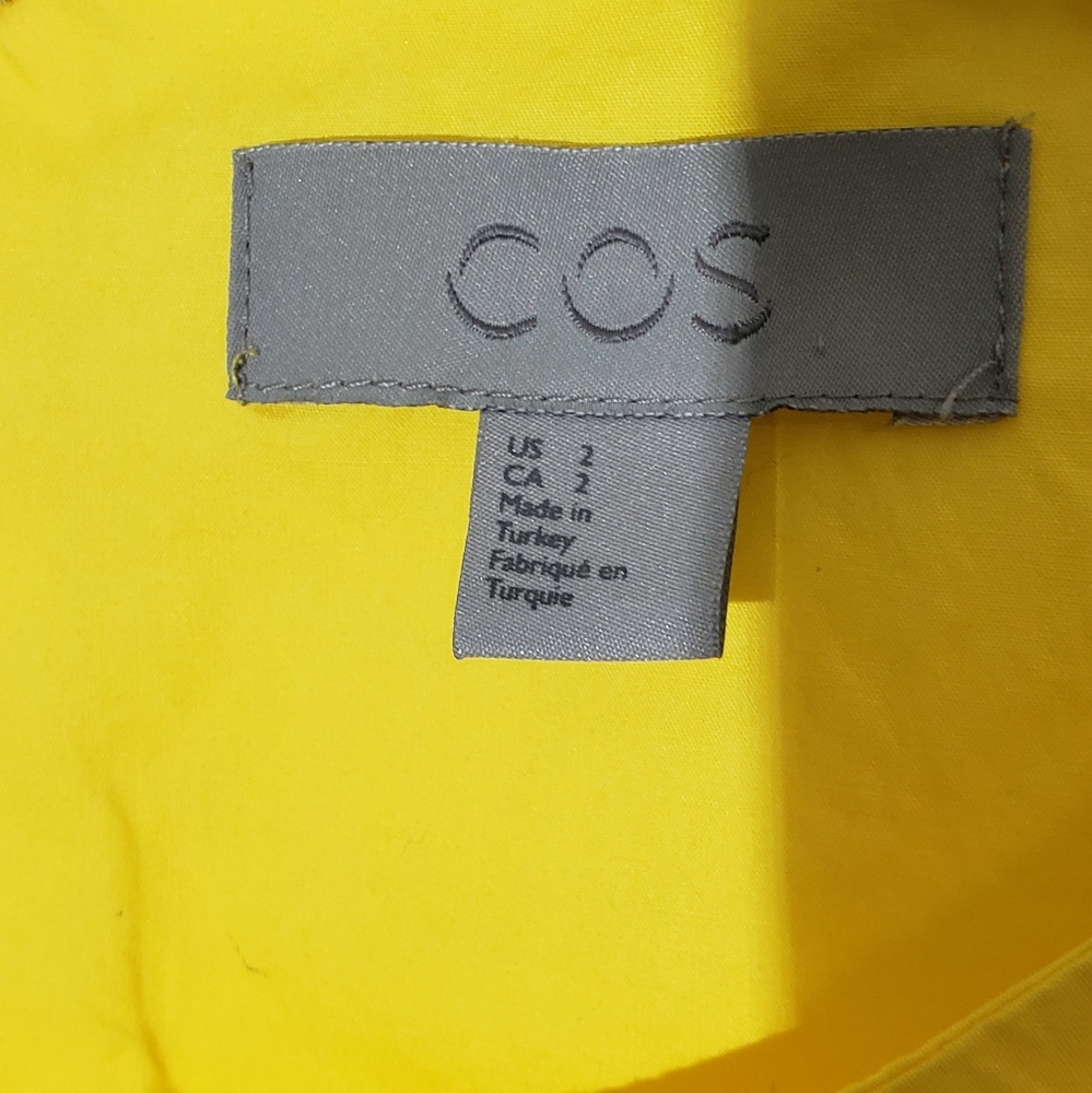 Cos Dress Bright Yellow Midi - Gem